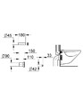 Set garniture de raccordement pour WC suspendu + Isolation phonique ...