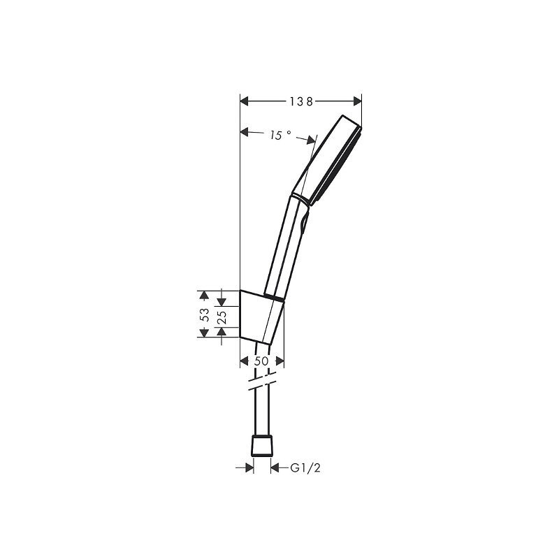 Hansgrohe Pulsify Select Set de Douchette à main XXL Performance 105mm ...