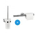 Hansgrohe Logis Universal Pack brosse WC + support de rouleau double ...