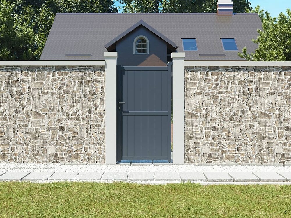 Portillon aluminium Maurice - 101.2 x 155.9 cm - Gris | Bricorama