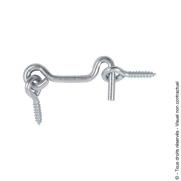 Crochet de contrevent Afbat 8x400mm en acier zingué blanc | Bricorama