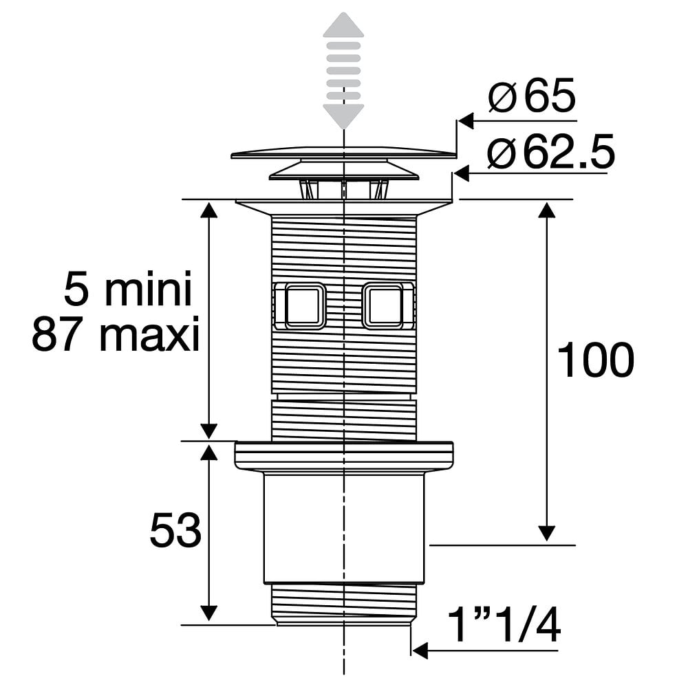 Bonde clic clac universelle avec/sans trop plein NOYON & THIEBAULT | Bricorama