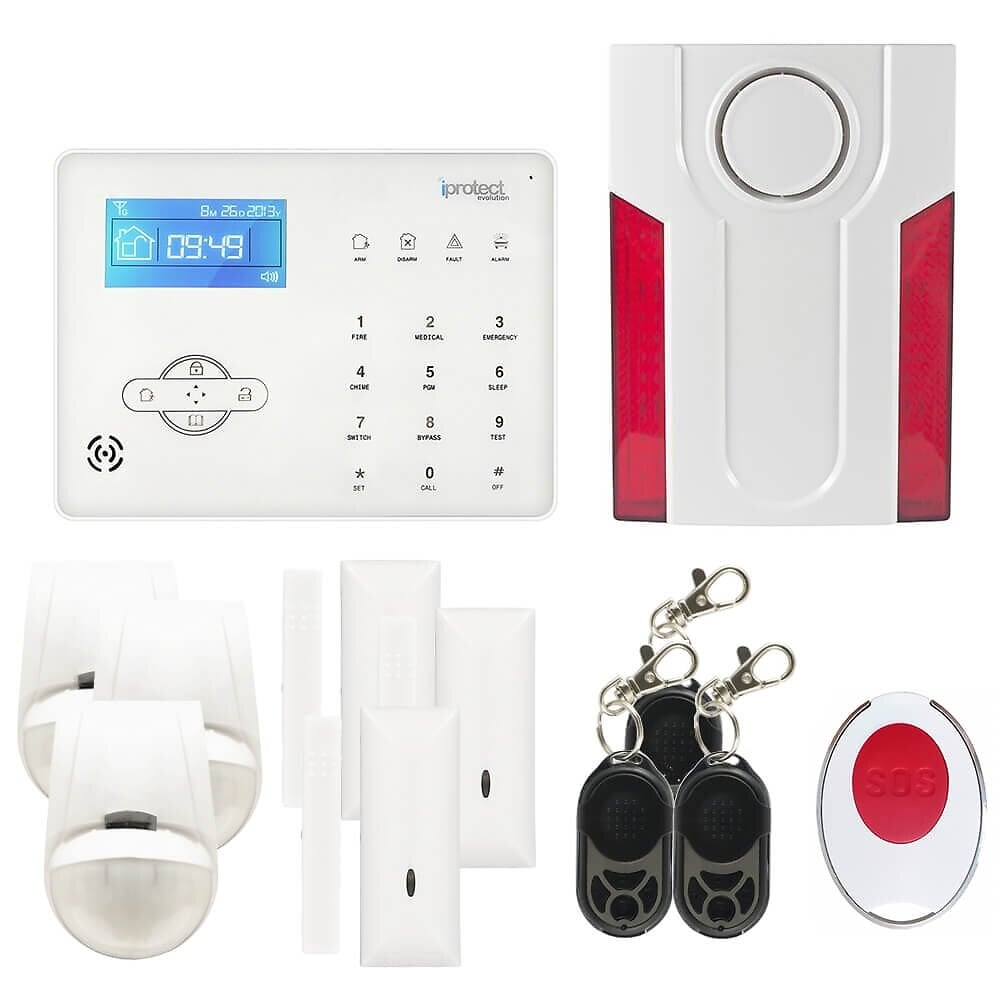 Kit Alarme maison RTC 15 avec sirène flash - Iprotect Evolution | Bricomarché