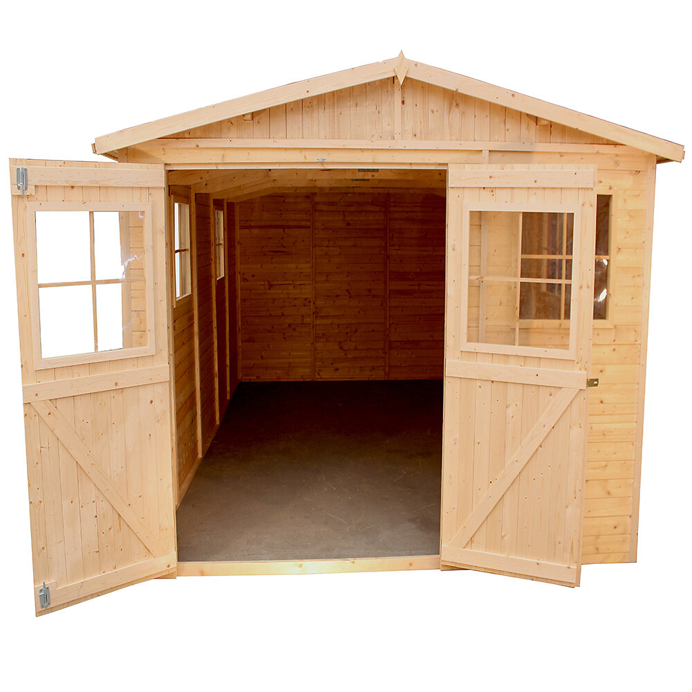 TIMBELA M337+M337G ABRI de jardin en bois AVEC LES PLANCHERS IMPRÉGNÉ ...