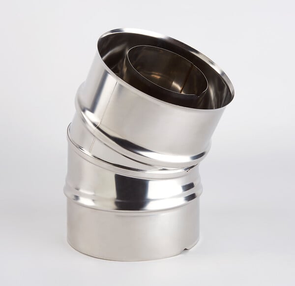 Coude 87° JONCOUX inox conduit fumée D.80mm à D.125mm | Bricorama