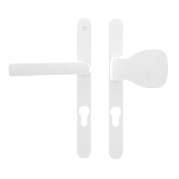 Ensemble palière sur plaque plate 32mm magnésium blanc | Bricorama