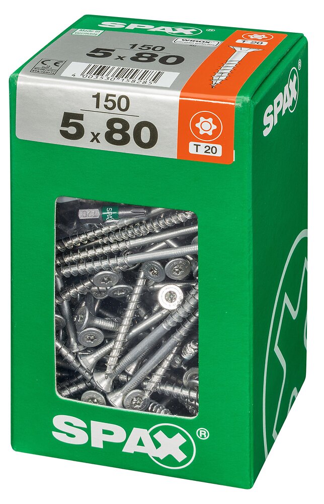 SPAX TF TX 5x80 WIROX 150 PC | Bricorama