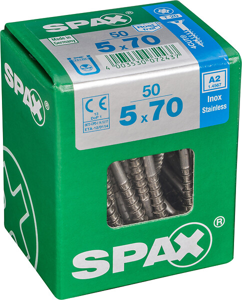 SPAX INOX TF 5x70 TX 50 PC SPAXFRANCE | Bricorama