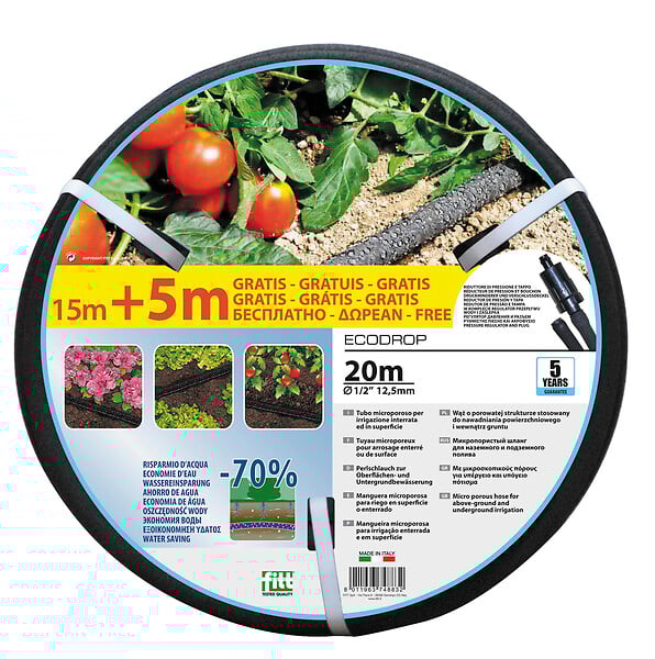 Kit tuyau Poreux noir D13-16mm - 15m + 5m gratuits TECHNO | Bricomarché