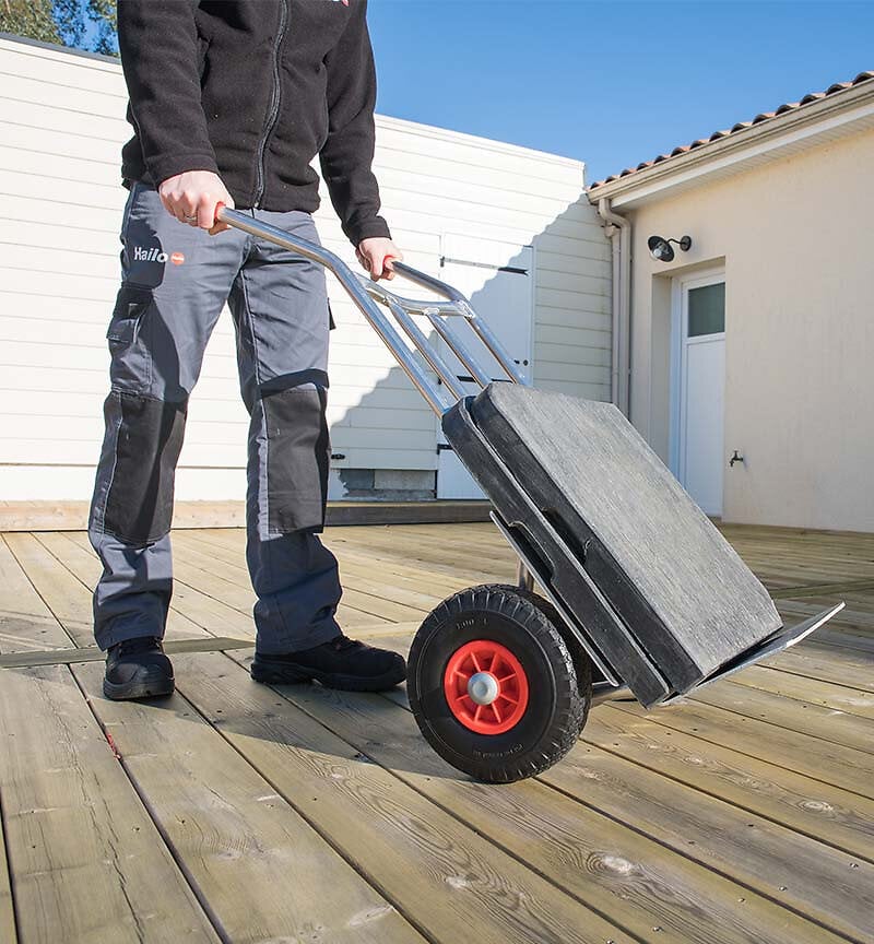 Diable professionnel alu - 200 Kg - Roues increvable PU ø 260mm | Bricorama