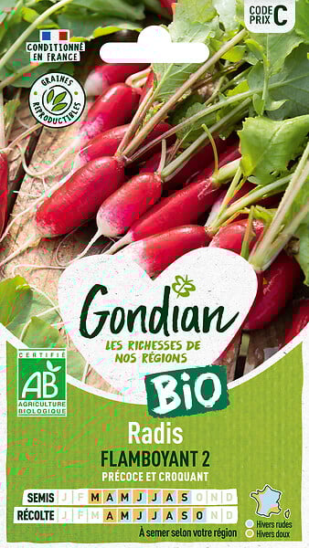 Radis Flamboyant 2 Bio Gondian | Bricomarché