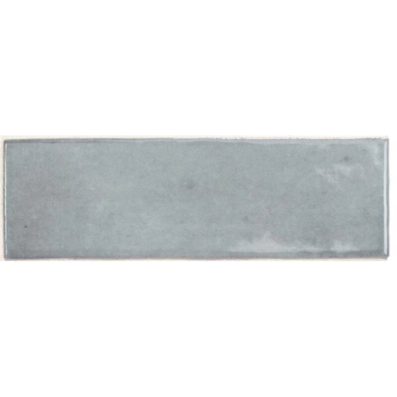 COCO BLUE GRASS WALL - Faïence zellige brillant en 5x15 cm bleu ...