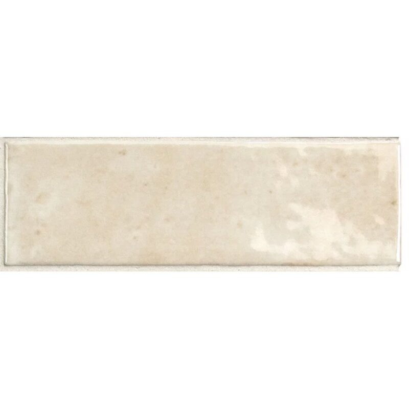 COCO CANVAS WALL - Faïence zellige brillant en 5x15 cm crème | Bricorama