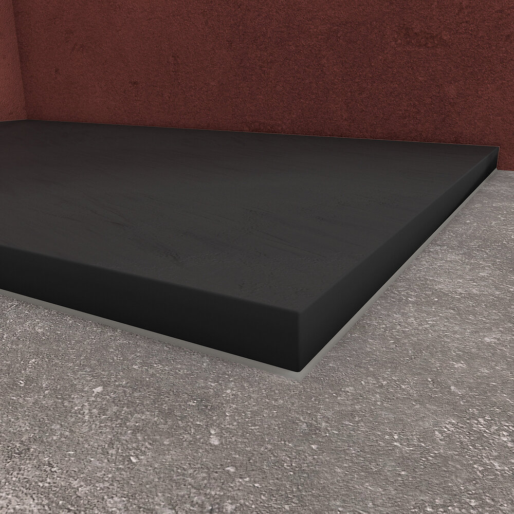 Pack Receveur Noir Effet Pierre 140x90 cm et Grille décor Perforée en ...