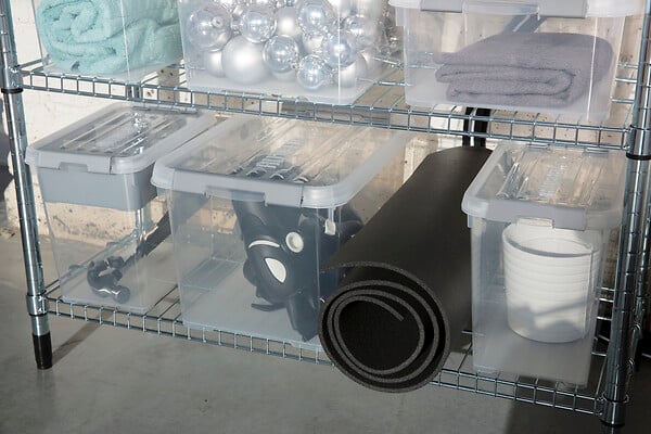 Boîte de rangement handy plus CURVER 9L clips grisÂ avec couvercle ...