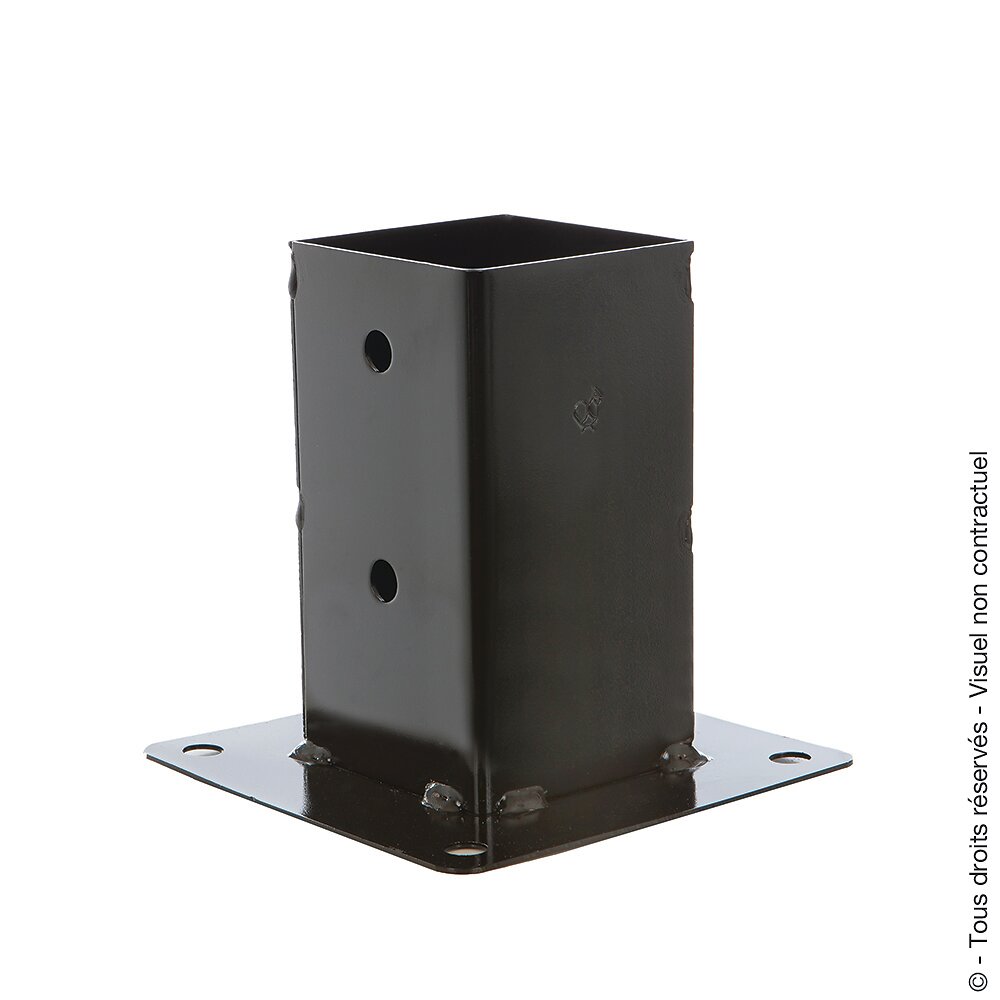 Pied poteau a visser 7x7 | Bricorama