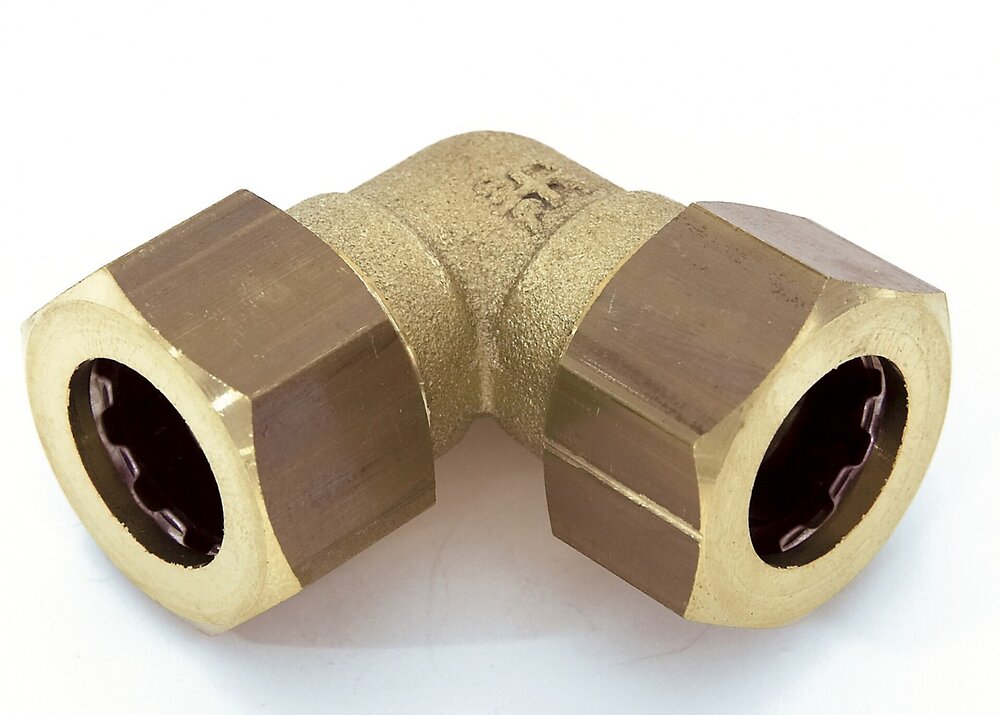 Raccord coudé 90° rapide laiton D.16 pour tube en cuivre | Bricomarché