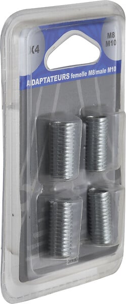 Adaptateurs tige filetée M8 - M10 x4 BAR PLUS | Bricorama