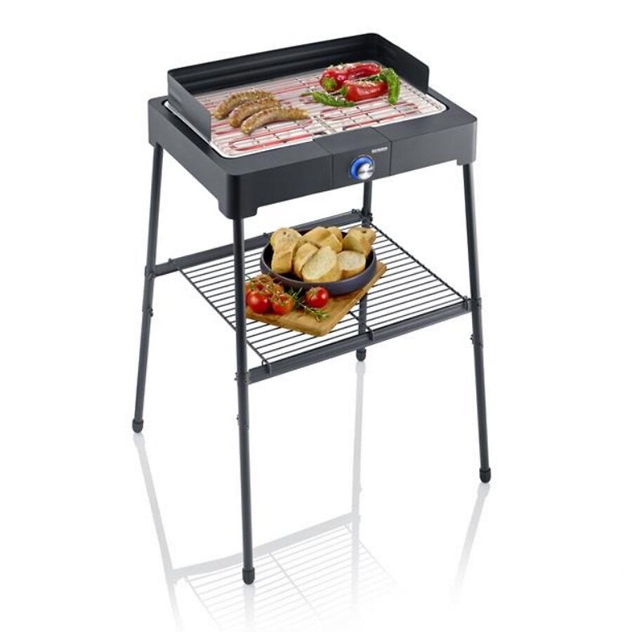 barbecue électrique sur pieds 2200w noir - 8566 | Bricomarché