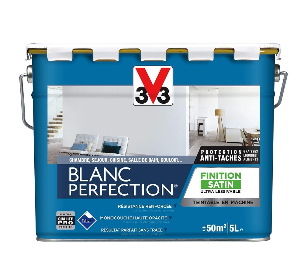 Peinture blanc Perfection finition satin - 5L | Bricomarché