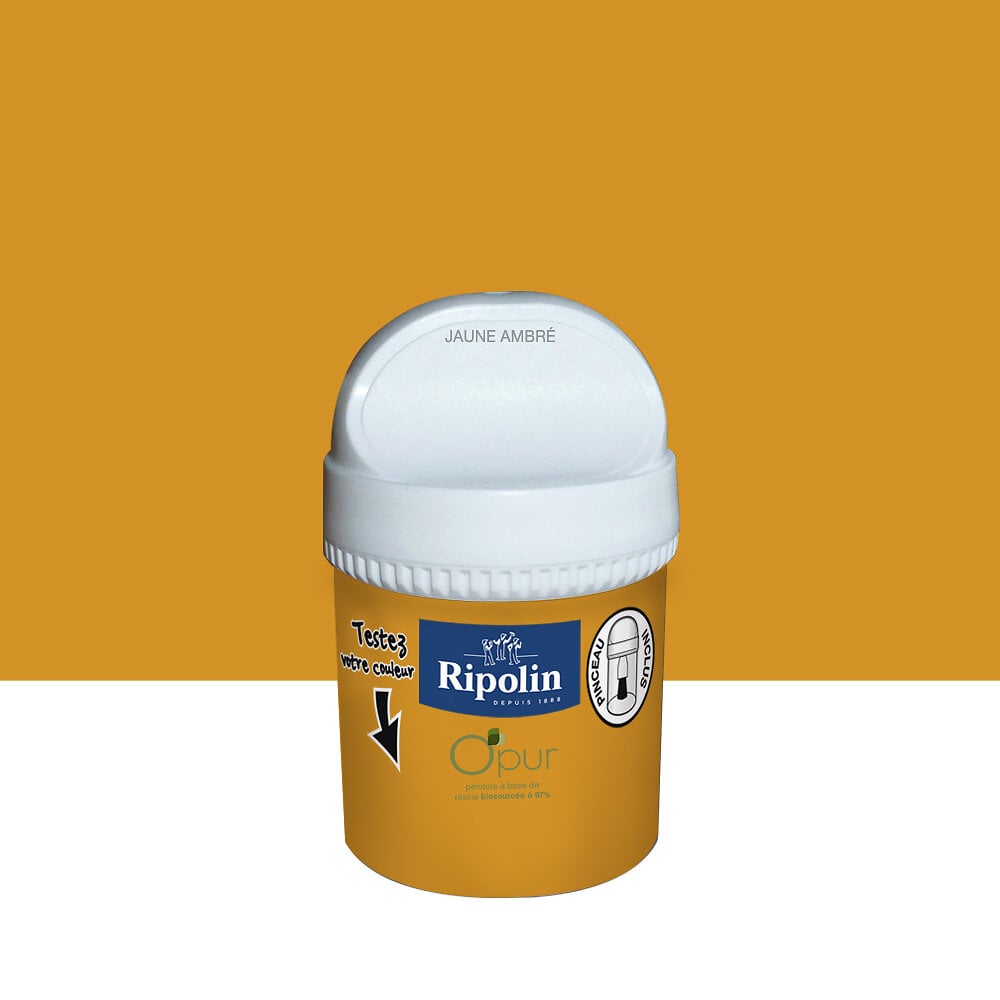 Testeur peinture O'pur - Jaune ambre - Satin - 75ml | Bricomarché