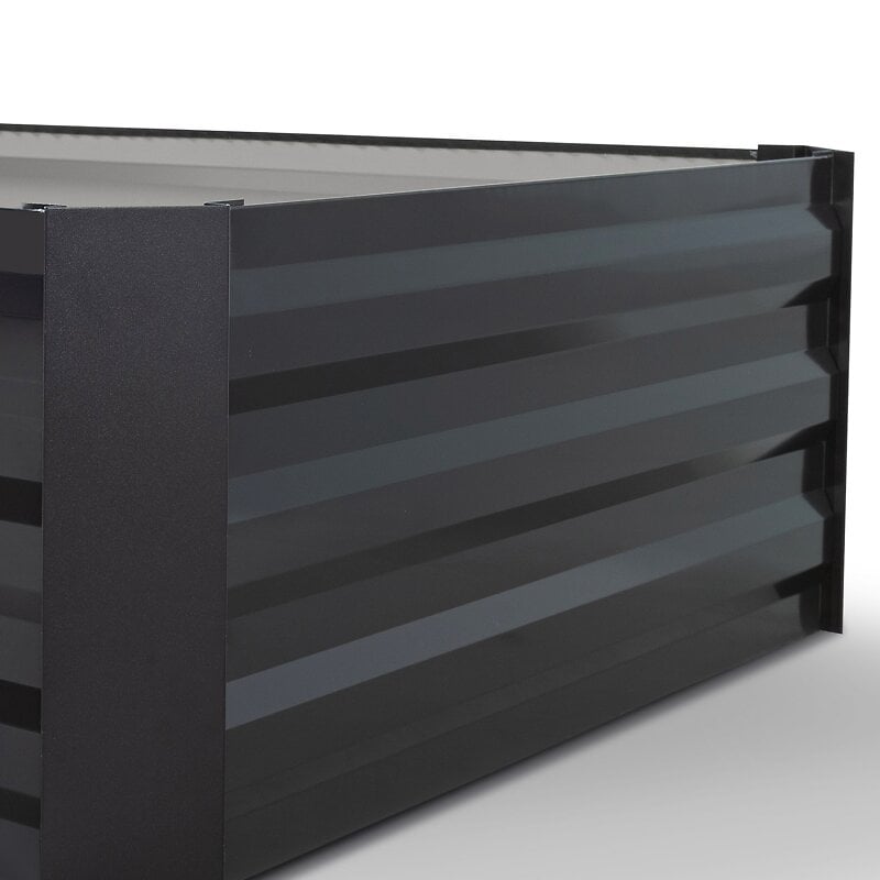 Lot de 2 carrés potager en métal châssis rectangulaire 160x115 CM gris ...