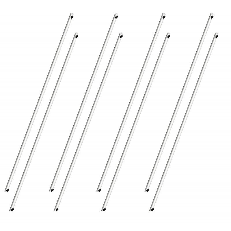 PACK 4 TRINGLES ALU 2X1250MM BLANC RAL9010 B8 | Bricorama