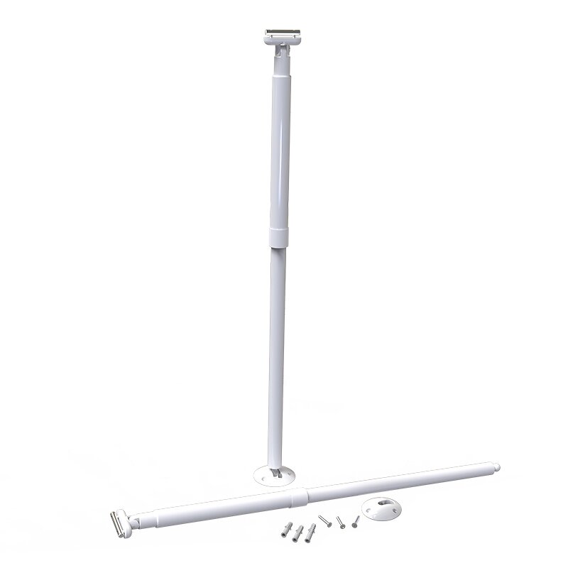 Poteaux télescopiques pour store banne hauteur 170 à 260 cm - Blanc ...