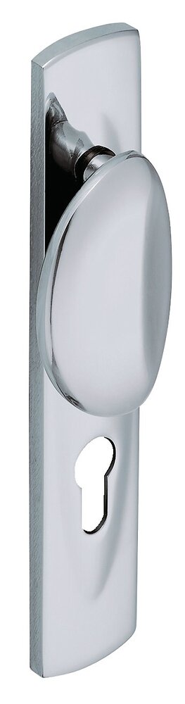 Ensemble porte palière sur plaque 224 x 42 mm en zamak finition chromé ...