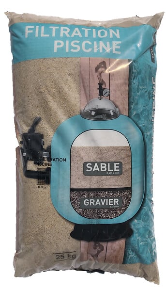 Sable de filtration piscine 0.6/1.6 sacd e 25 kg PRADIER | Bricorama