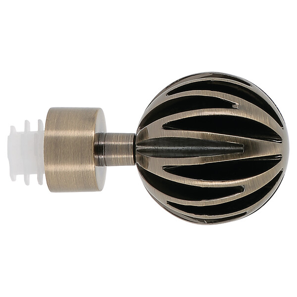 2 EMBOUTS BOULE DESIGN EASY FIX D.20mm DECOR DORE VIEILLI MOBOIS ...