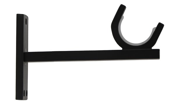 1 SUPPORT METAL BERCEAU 120MM AXE/MUR EASY FIX D.28mm NOIR MAT MOBOIS | Bricorama