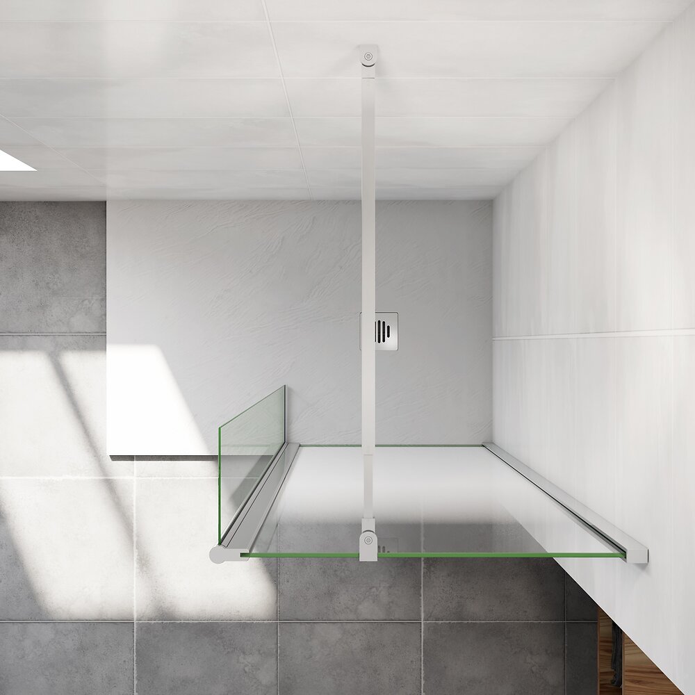 AICA paroi de douche à l'italienne 60x200cm Modèle Brume avec retour ...