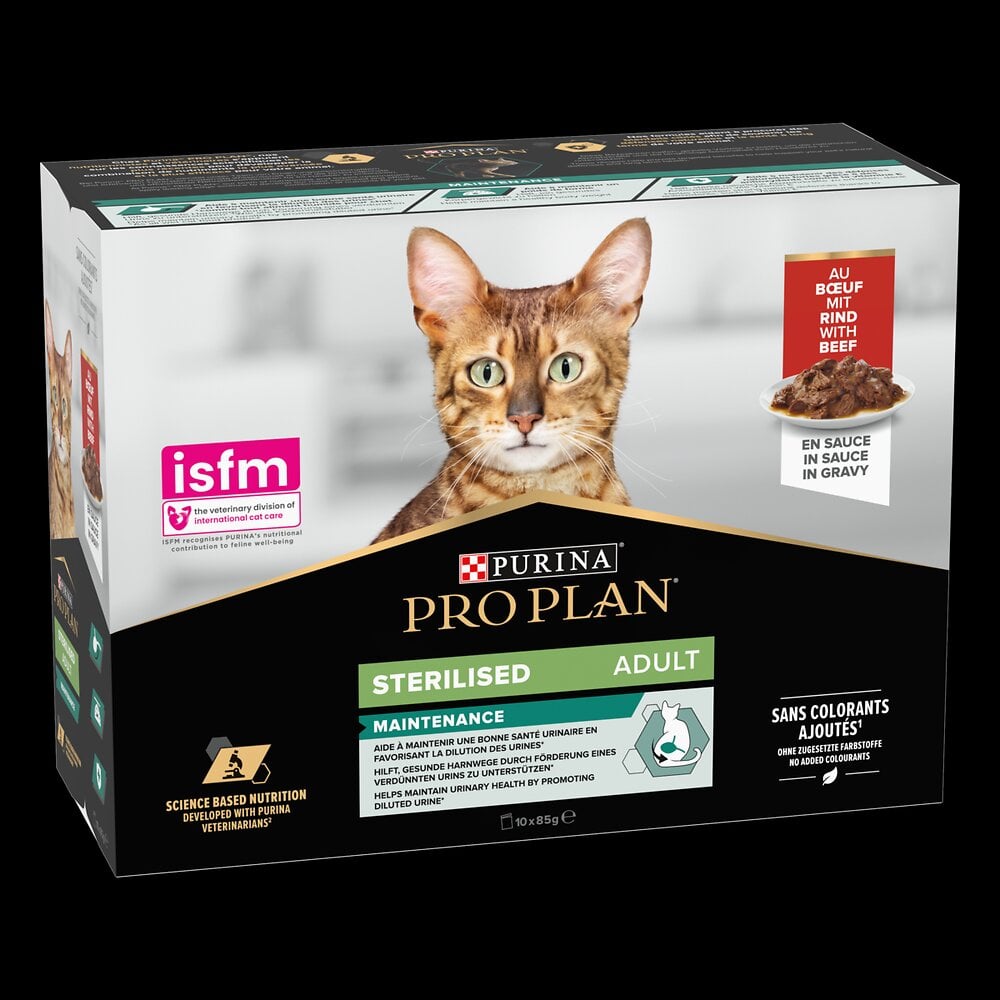 Paté pour Chat stérilisé Multipack, Boeuf sachets 10x85g | Bricorama