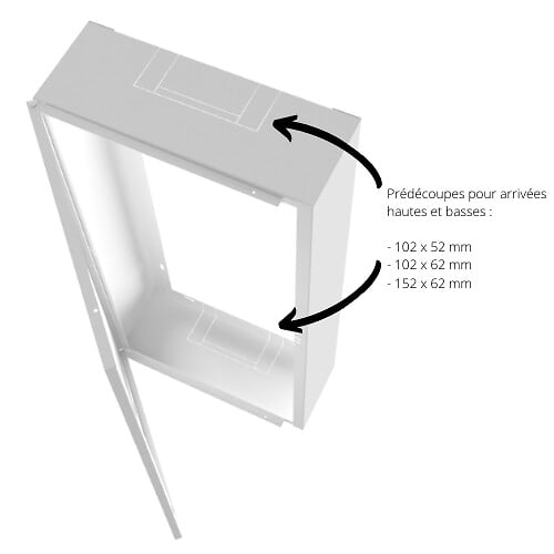 Coffret tableau électrique ATOLE 13 modules en acier blanc avec serrure ...