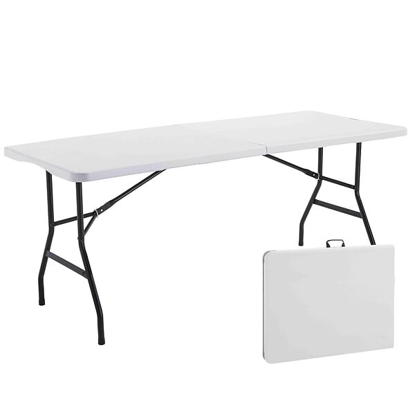 Table rectangulaire pliante 180 cm en PEHD - 8 places | Bricomarché
