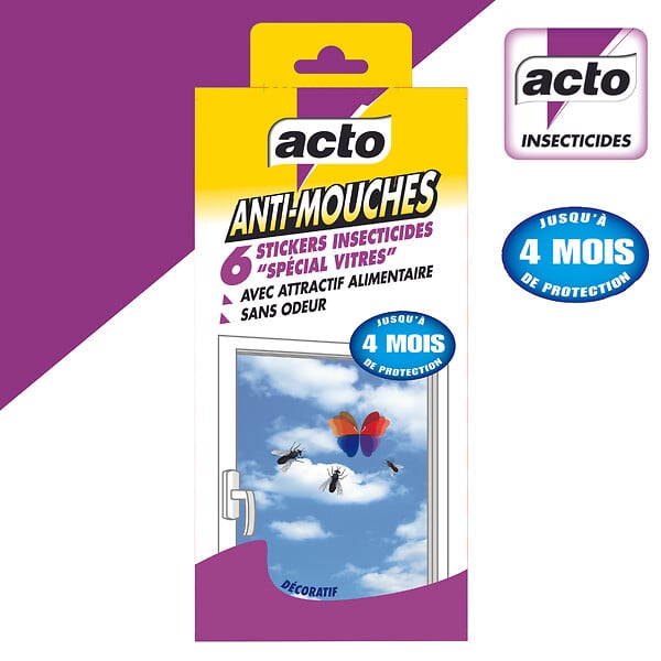 Stickers insecticides anti-mouches x7 ACTO | Bricomarché