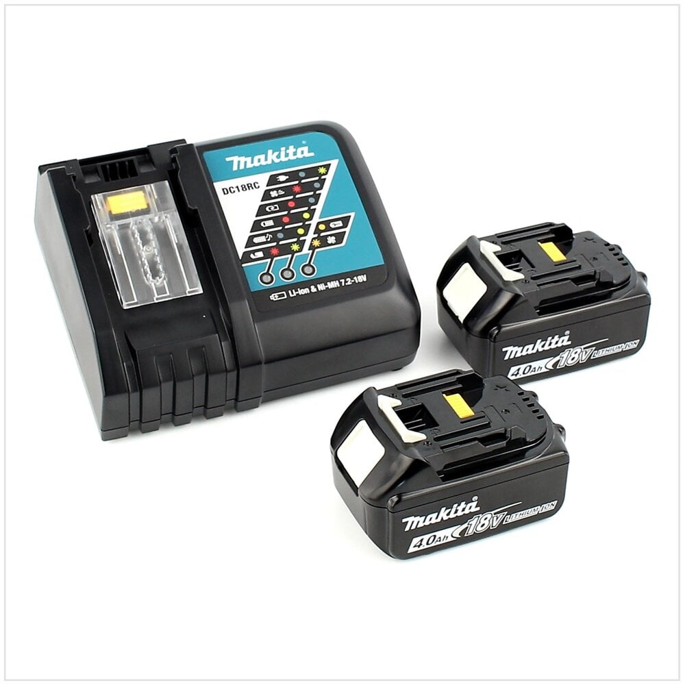 Makita Power Set Chargeur rapide DC 18 RC + 2x Batteries BL 1840 4 Ah 18 V | Bricorama