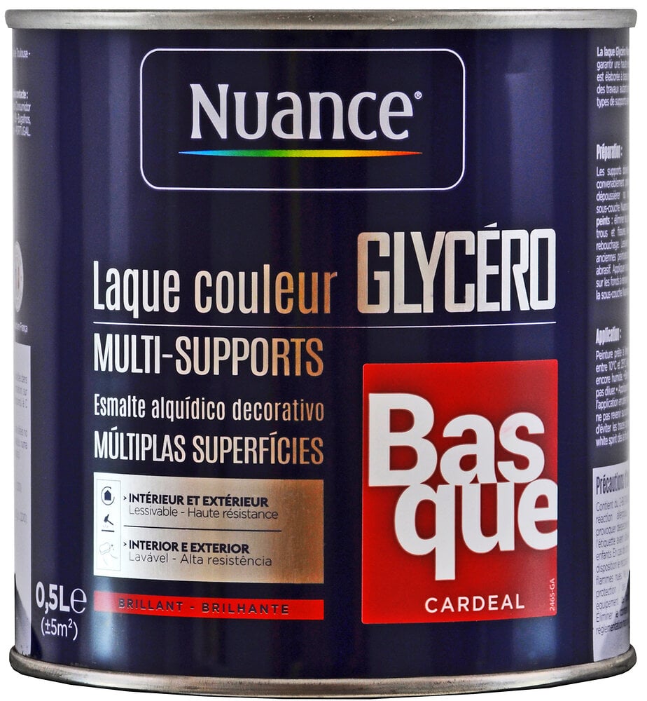 Laque Glycero - Basque - Brillant - Multi-support - 0,5L | Bricomarché