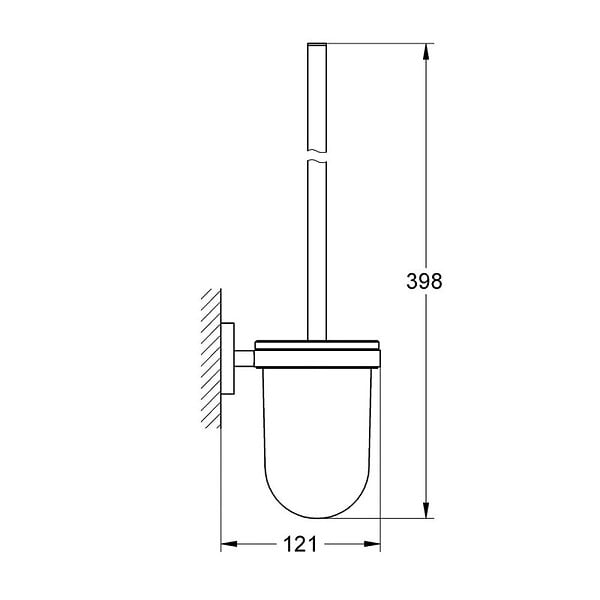 Porte brosse WC ESSENTIALS GROHE 40374001 - Chrome | Bricomarché