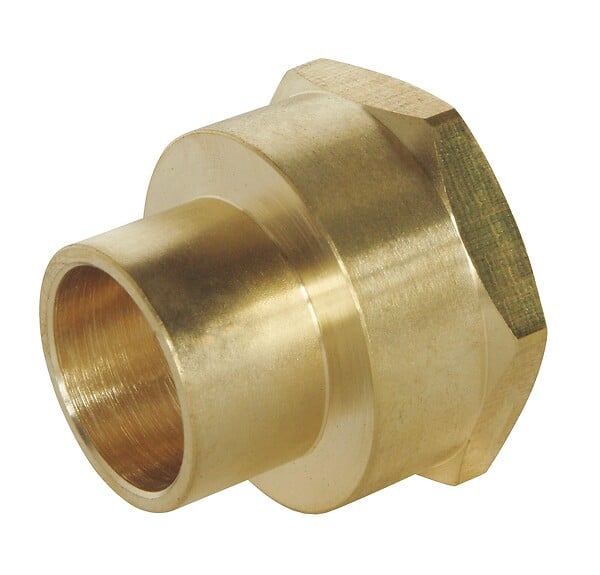 Raccord laiton droit à souder - Femelle 15/21 - Tube cuivre Ø14- Sachet 2 pièces SOMATHERM FOR ...