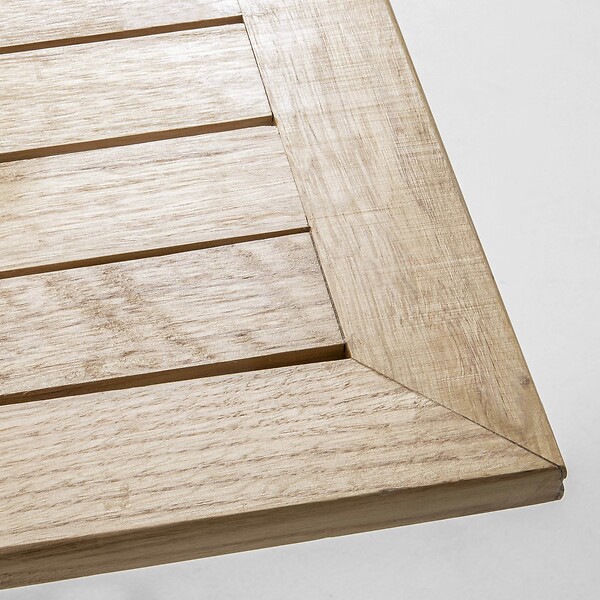 Ensemble table de jardin en bois et 2 chaises en métal gris - Times ...