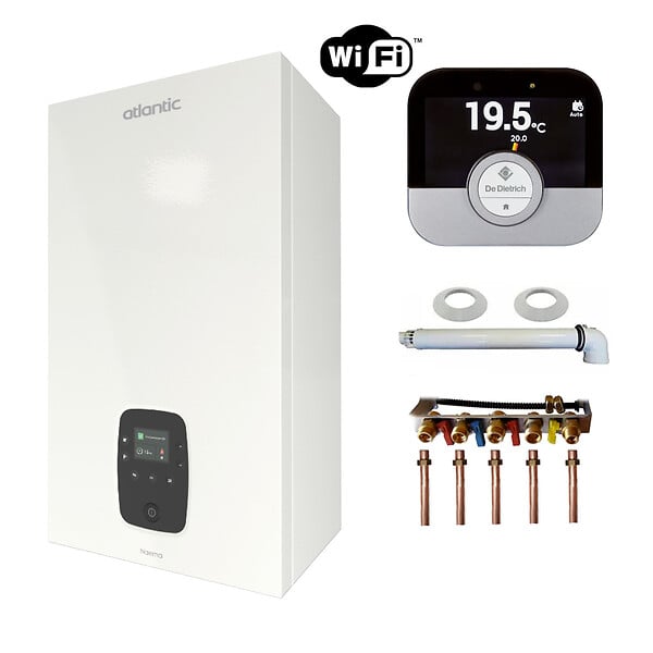 Chaudière Gaz Condensation Naema Naia 3 Micro 25 kW Complète (Avec Ventouse + douilles ...