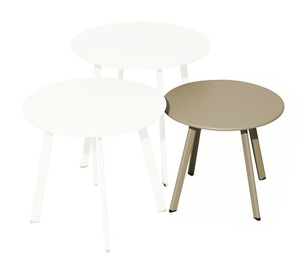 Table basse Massaï en acier - diamètre 40 cm - sand PROLOISIRS | Bricorama