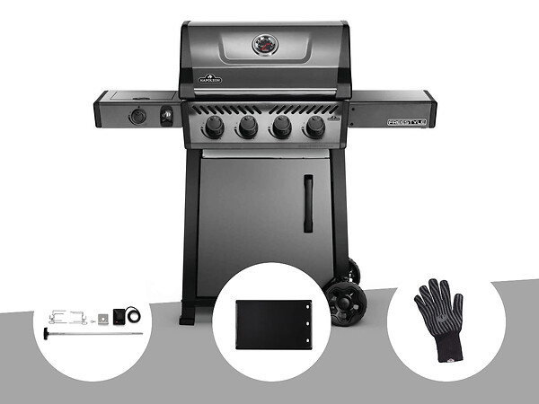 Barbecue à gaz Freestyle F425SIB - 4 brûleurs + Sizzle Zone + Kit ...