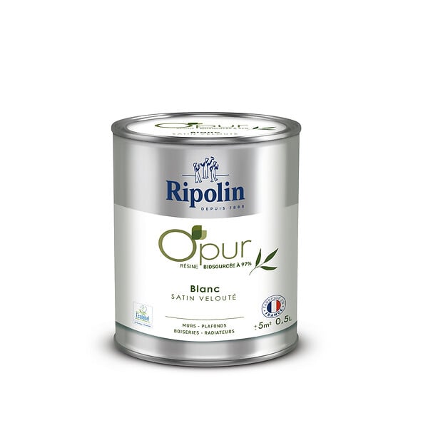 Peinture O'pur - Blanc - Satin - 0.5L | Bricomarché