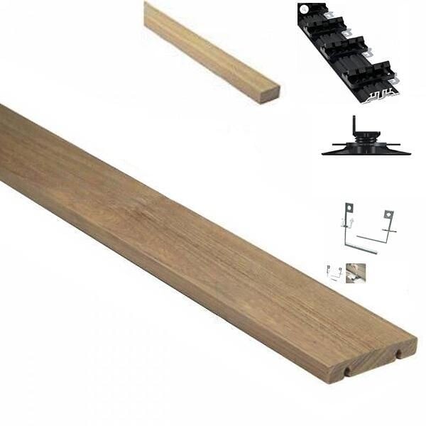 Kit terrasse de 30m² en bois exotique IPE GRAD CLIPS Longueur 1800mm ...