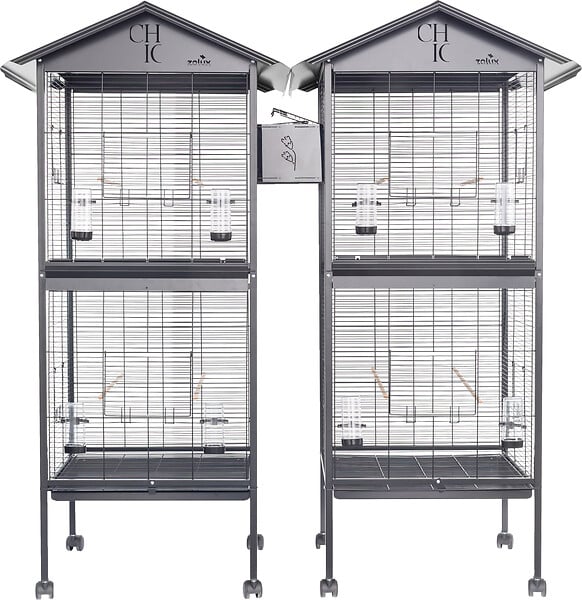 Voliere chic duo noir - Oiseaux domestiques- Zolux | Bricomarché