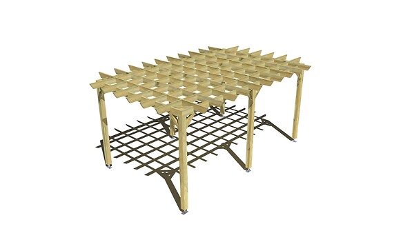 Pergola bois • 5m x 3m • indépendante • style retro • livraison ...