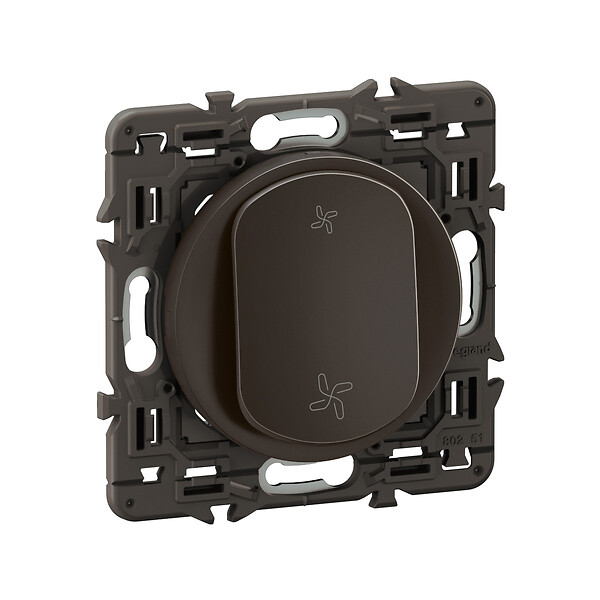 Poussoir VMC Céliane enjoliveur Noir et support | Bricomarché